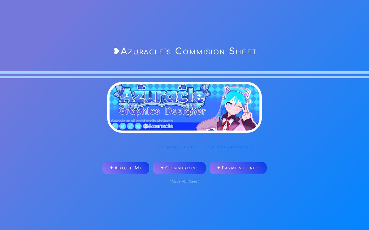 Azuracle's Commission Sheet
